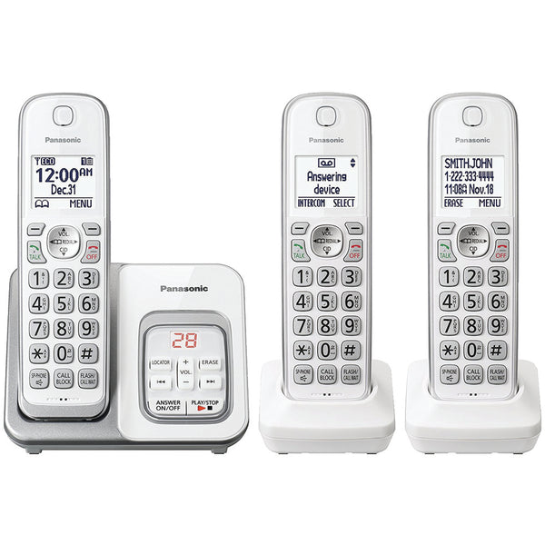 Panasonic Expandable Cordless Phone With Call Block & Answering Machin ...