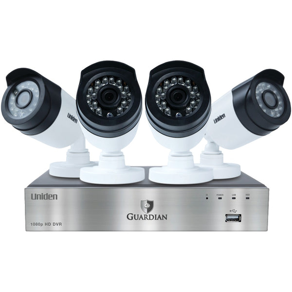 Uniden Guardian 1080p Dvr With Outdoor Bullet Cameras (4-channel 4 Cam ...