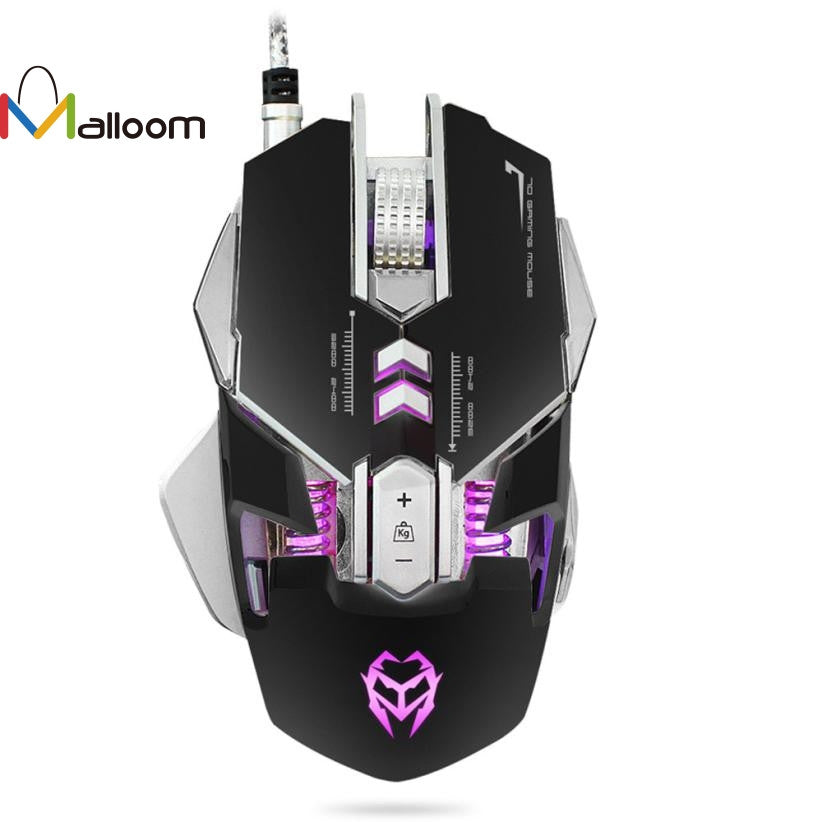 Malloom 2017 Wired Mouse Gamer Computer Mouse New 3200DPI Optical Adju ...