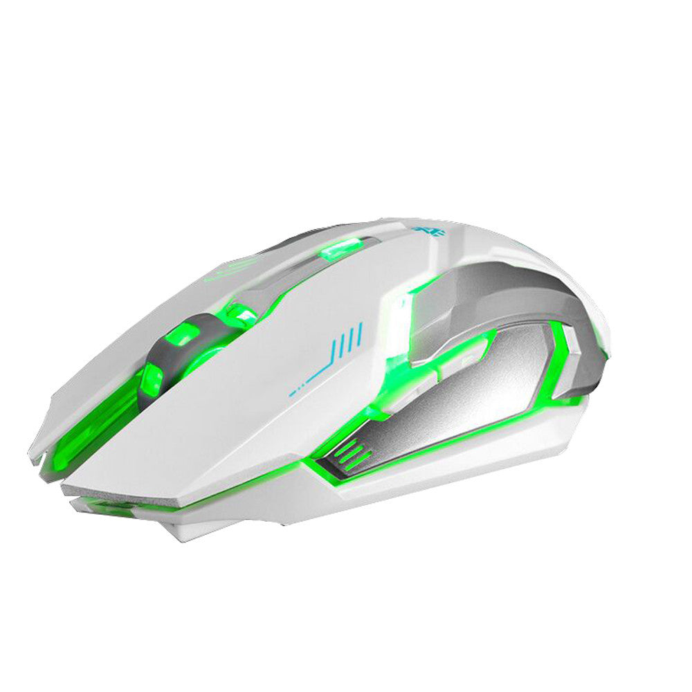 Rechargeable X7 Wireless Silent LED Backlit USB Optical Ergonomic Gami ...