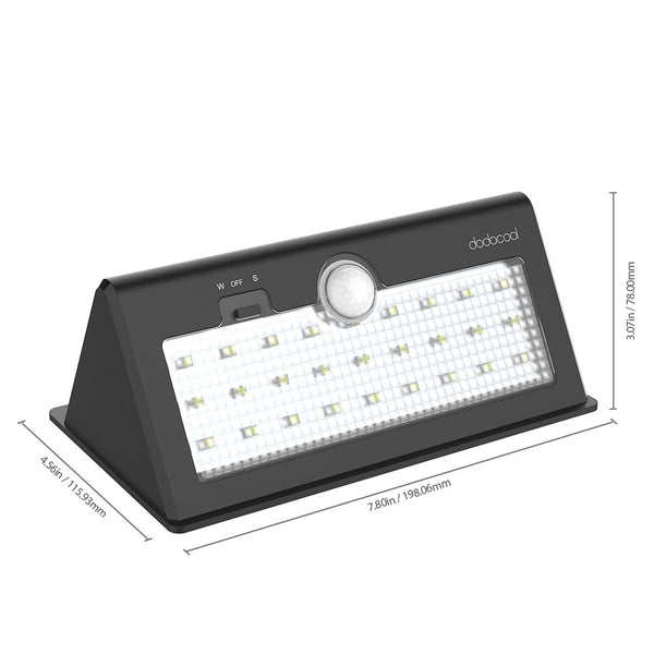 dodocool Solar Powered 520LM Ultra Bright 26 LED Wireless Security Wal ...